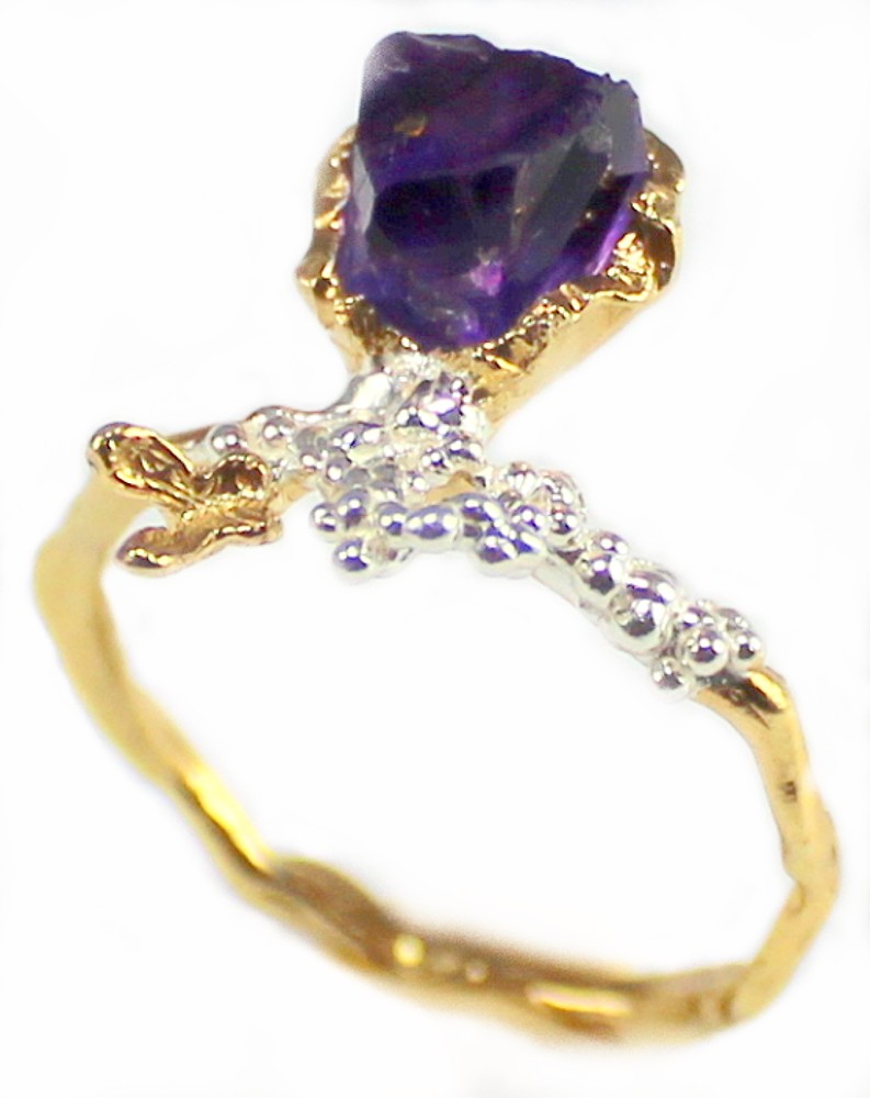 δαχτυλιδι απο ασημι 925 και αμεθυστο - Kostas Prodromos Jewellery